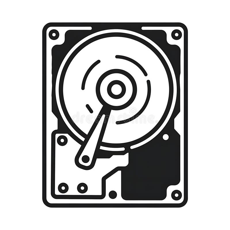 Hard Drive Platter Disk Storage Technology Data Center Icon Stock Illustration - Illustration of ...