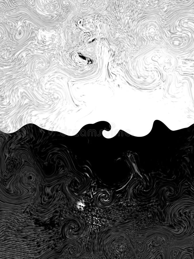 Black and White Illustration. Stock Illustration - Illustration of ...