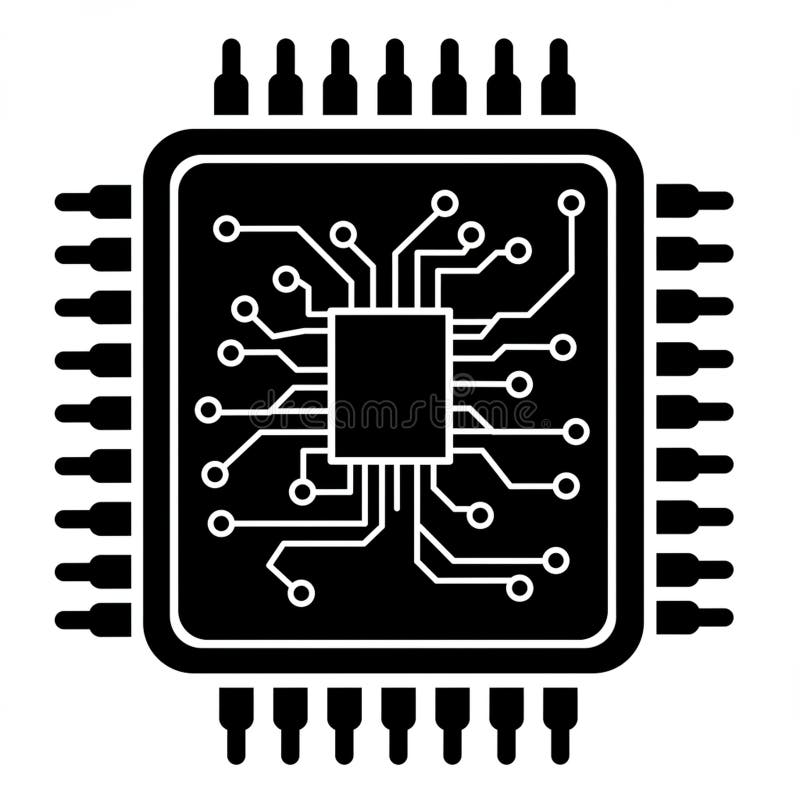 Black Cpu White Stock Illustrations – 6,146 Black Cpu White Stock ...