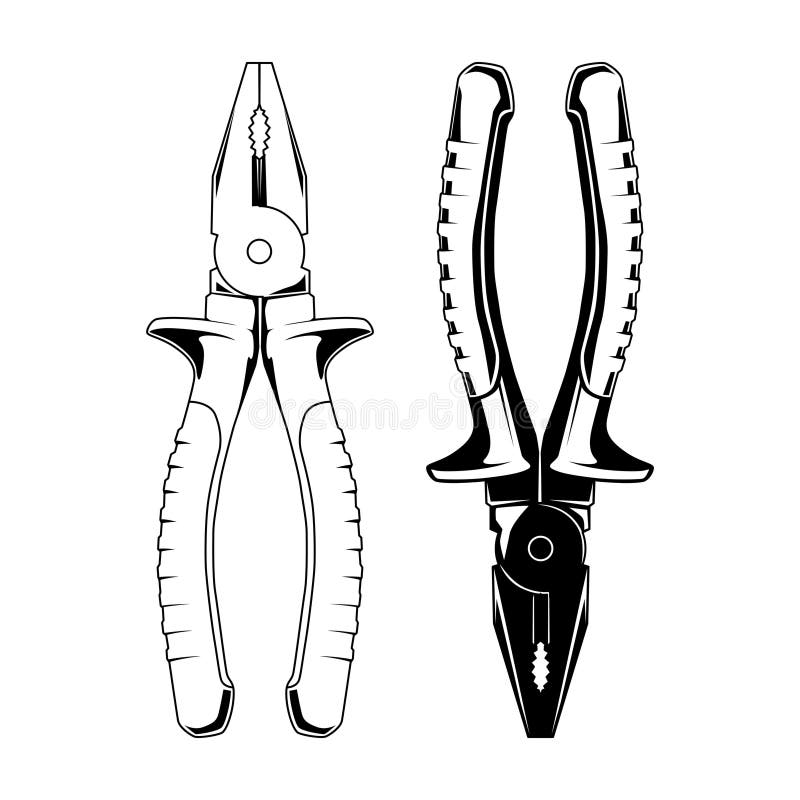 Pliers vector illustration stock vector. Illustration of repair - 273755388