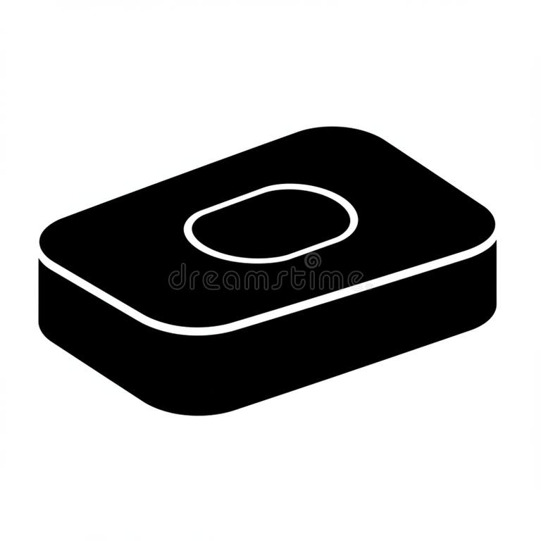 Black and White Illustration of a Rectangular Box with Rounded Corners ...