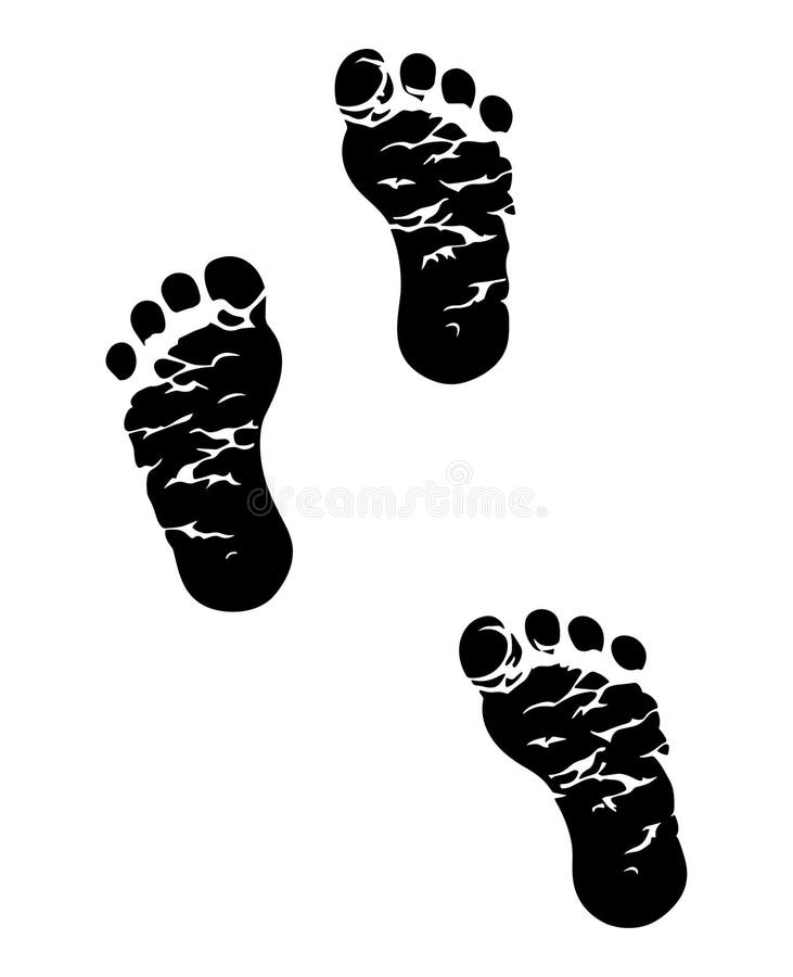 Three baby footprints stock vector. Illustration of journey - 320231116
