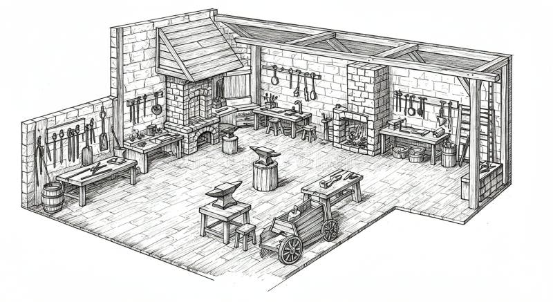 Blacksmithing Environments Stock Illustrations – 1 Blacksmithing Environments Stock ...
