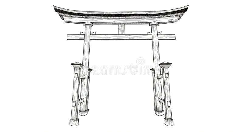 Wood Torii Gate Stock Illustrations – 641 Wood Torii Gate Stock ...