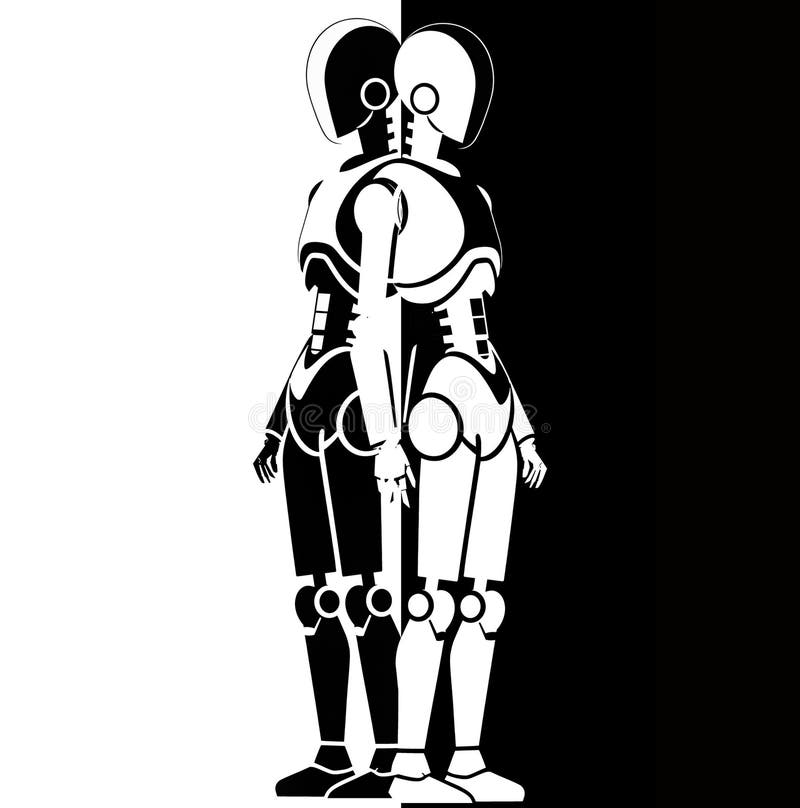 Identical Sleek White Robots Stock Illustrations – 11 Identical Sleek ...