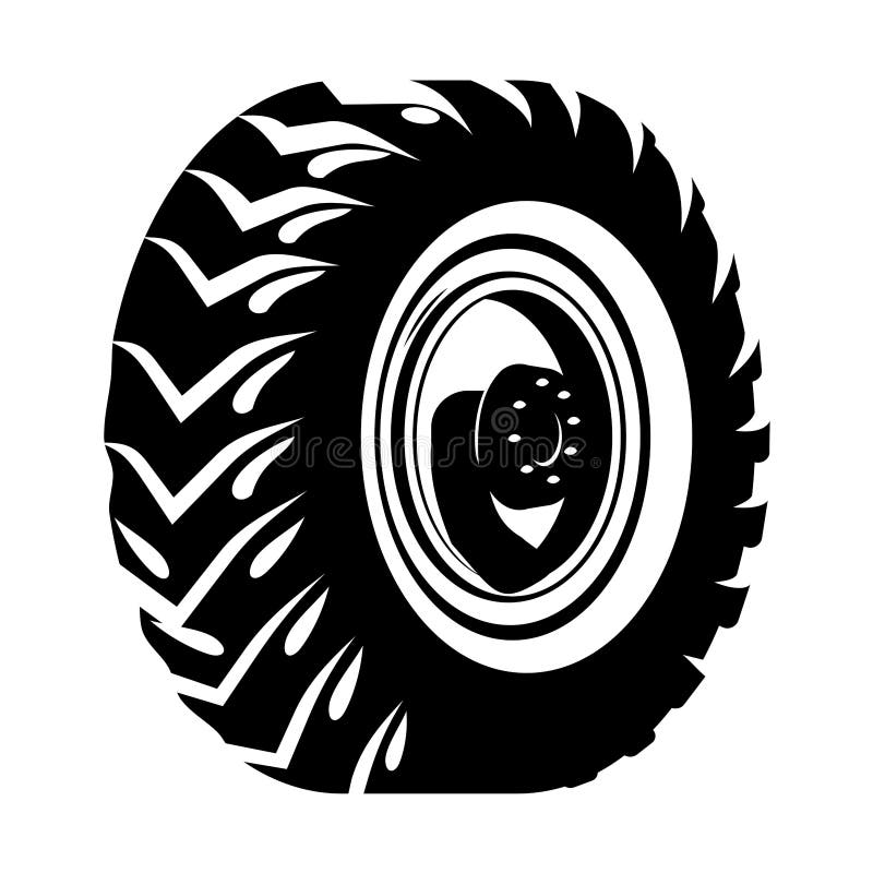 Illustration of wheel stock vector. Illustration of monochrome - 100507717