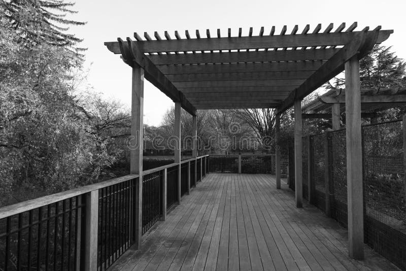 Black and White Image of an Arbor Stock Image - Image of arbor, garden ...
