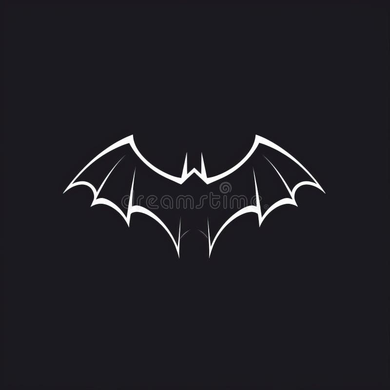White Bat Logo: Tattoo-inspired Illustration of a Superhero Stock Photo ...