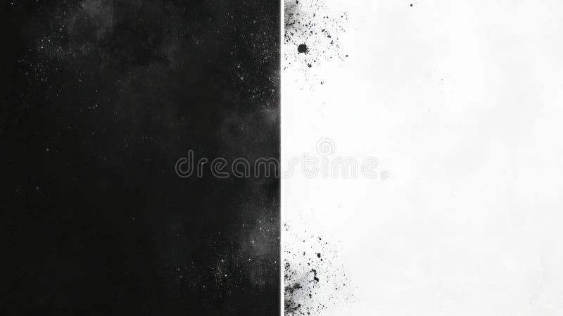 A Black and White Image with a Central Vertical Line Dividing it into ...