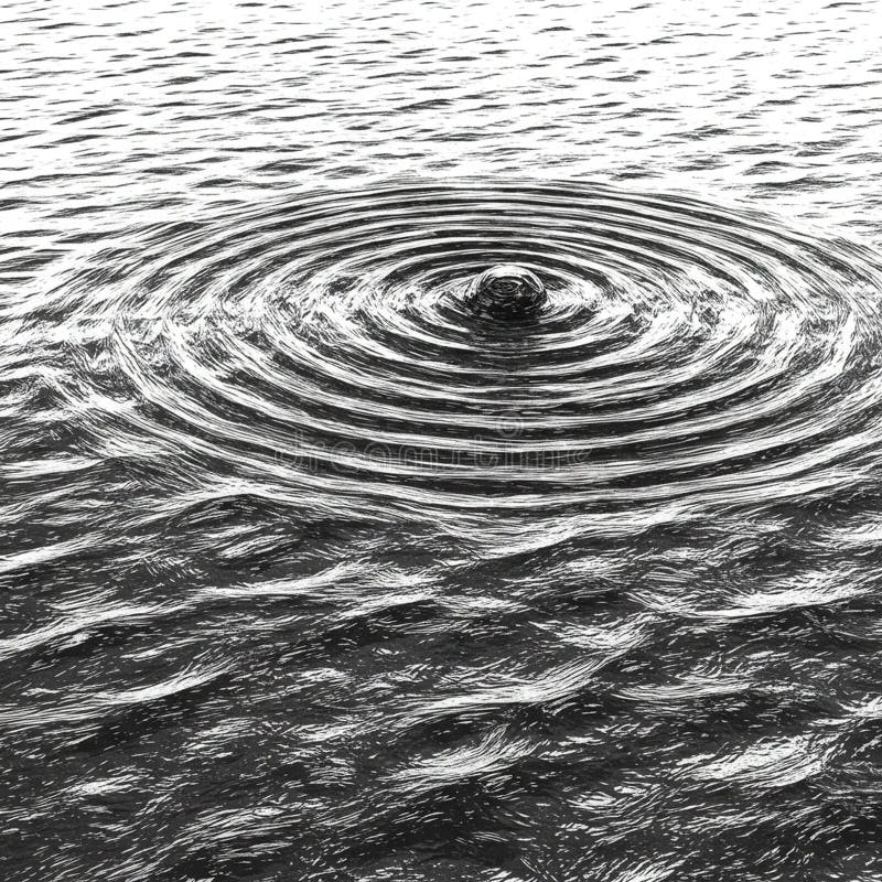 Water Ripples Black White Drawing Stock Illustrations – 832 Water ...