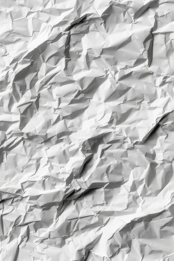 Black and White Image of Crumpled Paper with Dynamic Textures and Sharp ...