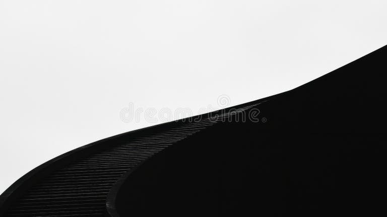 A Black and White Image of a Curved Structure. Stock Image - Image of ...