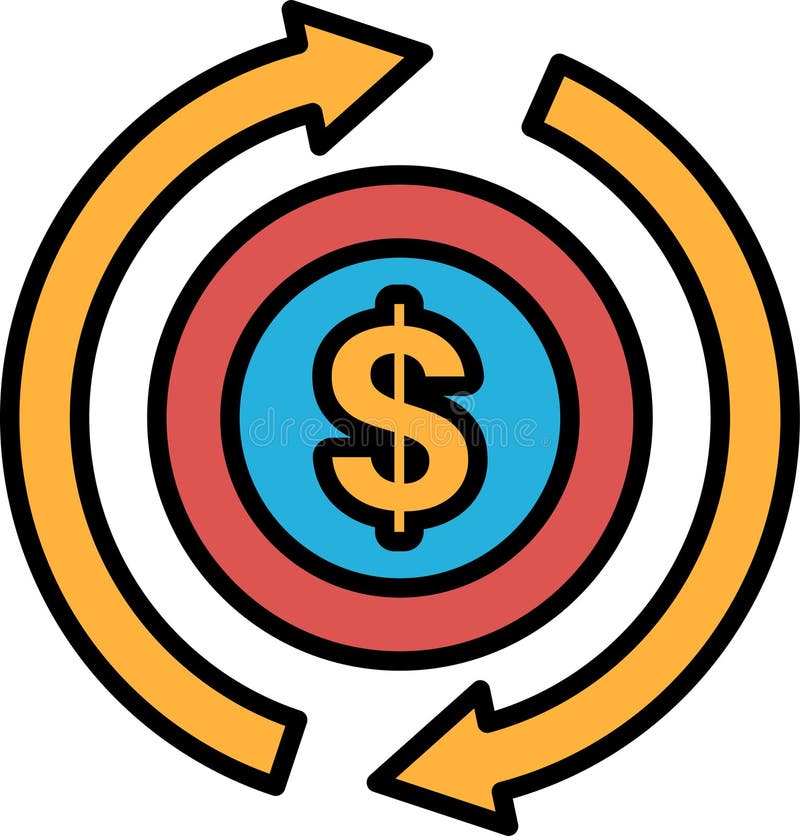 A Black and White Image of a Dollar Sign with Arrows Surrounding it ...