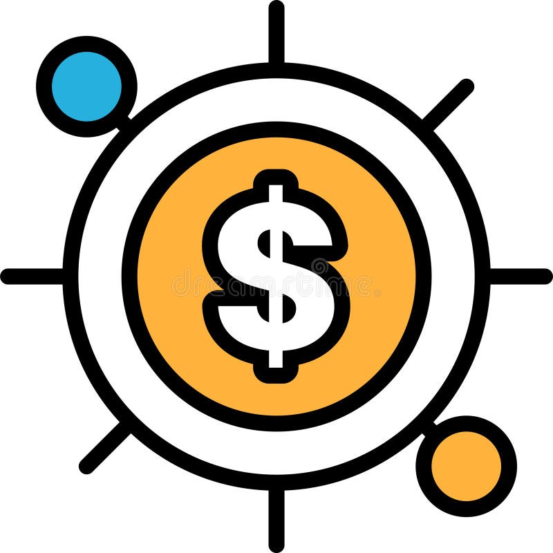 A Black and White Image of a Dollar Sign with a Circle Around it in the ...