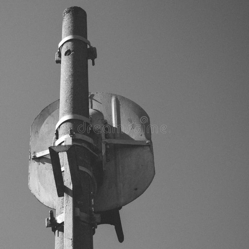 Traffic Light Against the Sky Stock Photo - Image of black, monochrome ...