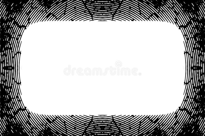 A Black and White Image of a Fingerprint Grunge Borer Frame Vector ...