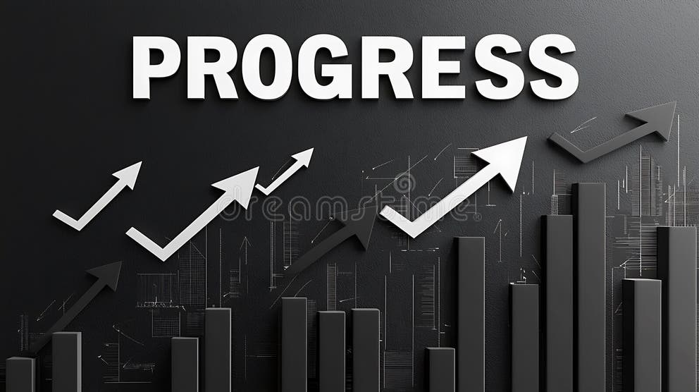 A Black and White Image of a Graph with Arrows Pointing Upwards Stock ...