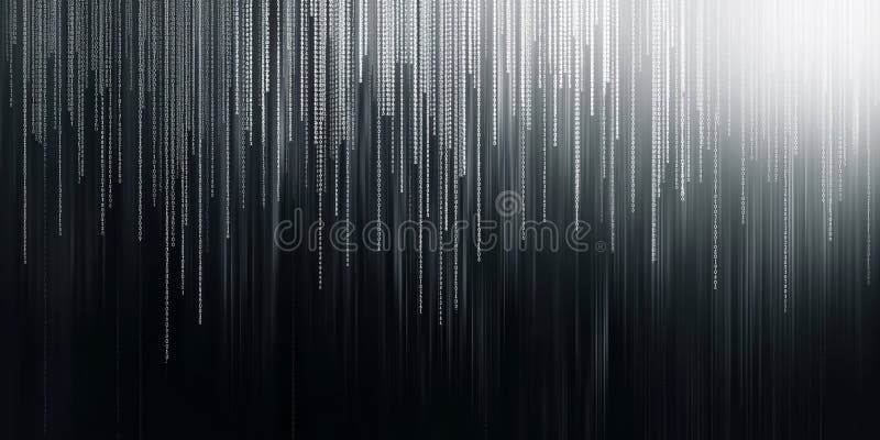 A Black and White Image of a Long, Dark Line with Many Small Dots ...