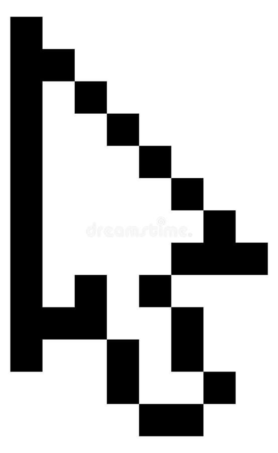 A Black and White Image of a Mouse Clicker with a Pixelated Look Stock ...