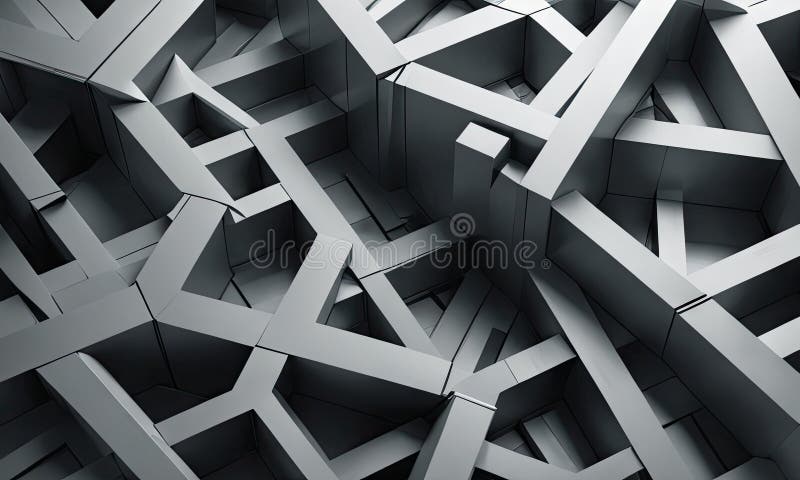 A Black and White Image of a Pattern of Gray Boxes. Stock Illustration ...