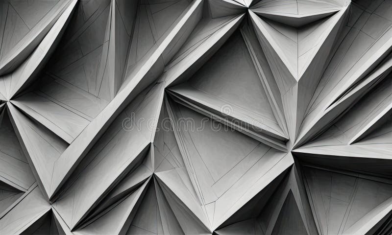 A Black and White Image of a Pattern of Triangles. Stock Illustration ...