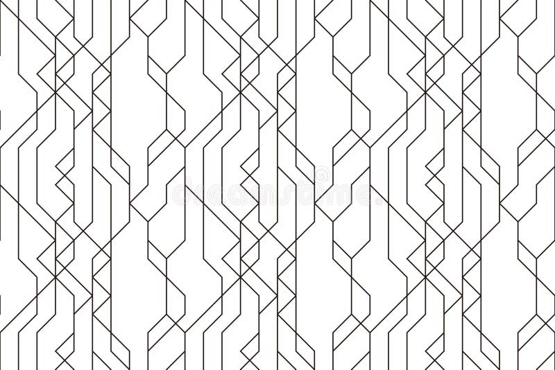 A Black and White Image of a Seamless Pattern of Squares and Triangles ...