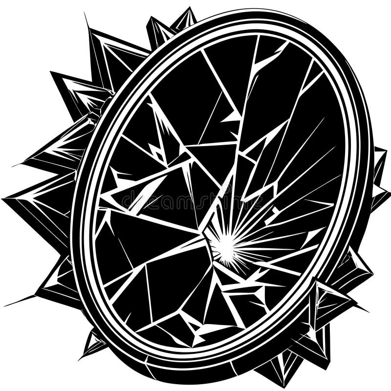 Broken Shattered Circle Stock Illustrations – 864 Broken Shattered ...