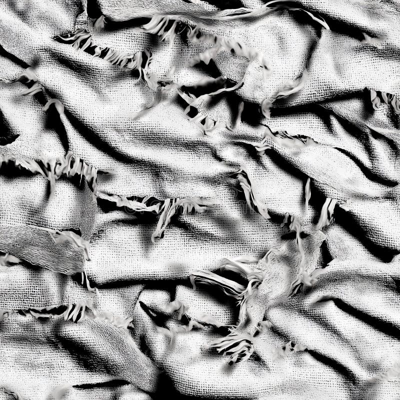 Distressed Burlap Texture with Frayed Edges in Black and White Stock ...