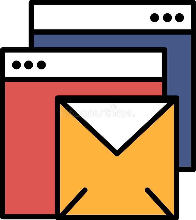 A Black and White Image of Three Envelopes Stacked on Top of Each Other ...