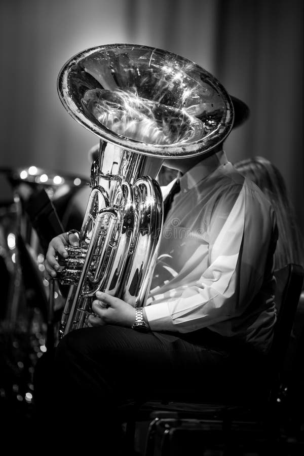 Tuba Player stock photo. Image of male, people, white - 19177044