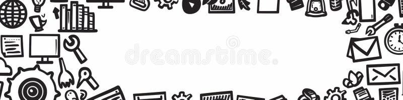 Black and White Image with Various Shapes and Objects Stock Photo ...
