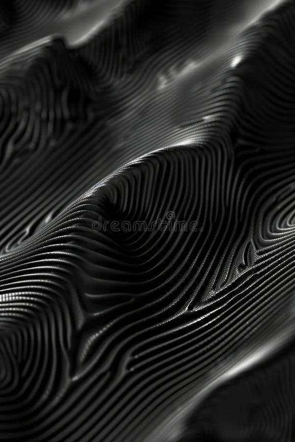 Black and White Image of a Wave with a Very Smooth Texture Stock Photo ...