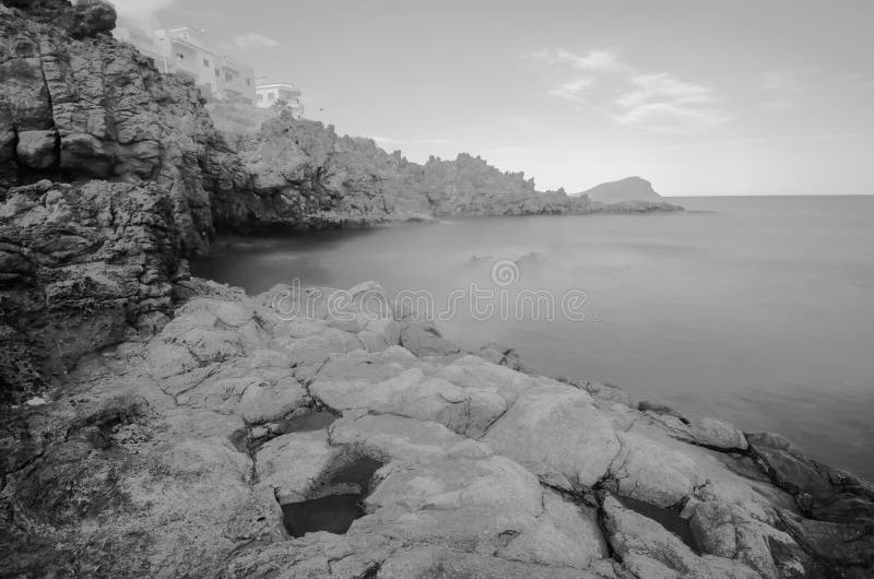 Black and White Infrared Ocean Stock Photo - Image of dramatic ...