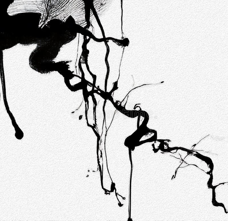 Black and White , Ink Drop Abstract Background Stock Illustration ...