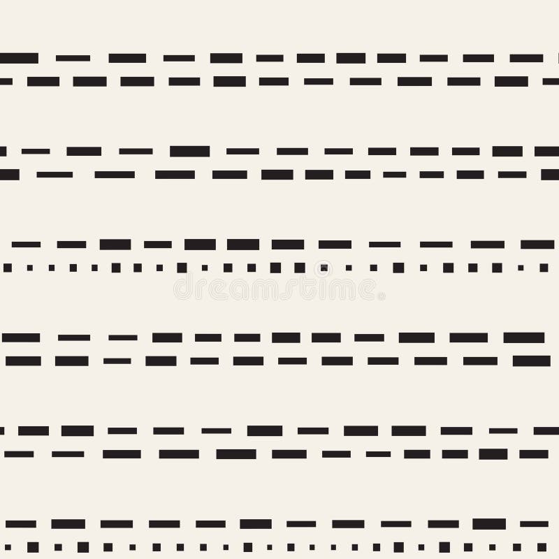 Black and White Irregular Dashed Lines Pattern. Modern Abstract Vector ...