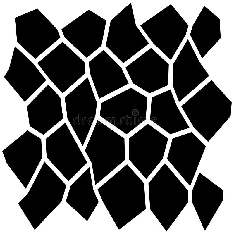 Black and White Irregular Grid Stock Vector - Illustration of modular ...