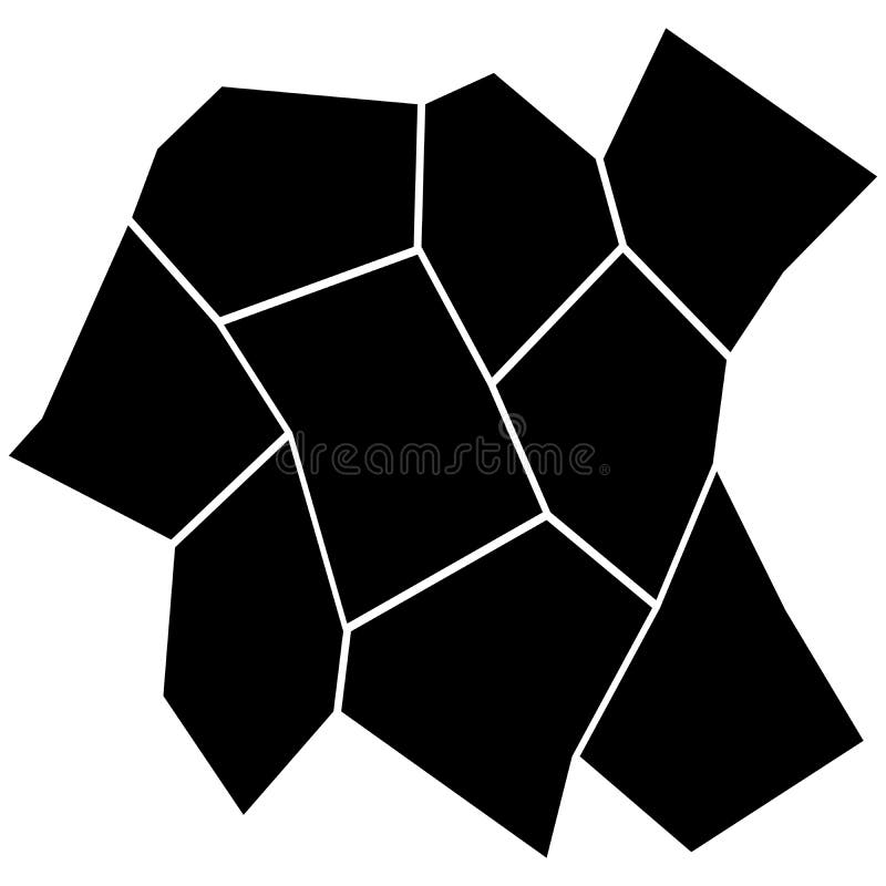 Black and White Irregular Grid Stock Vector - Illustration of geometry ...