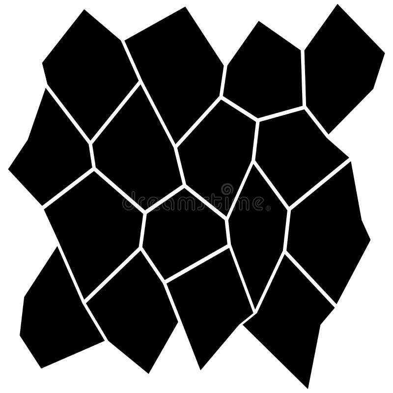 Black and White Irregular Grid Stock Vector - Illustration of complex ...