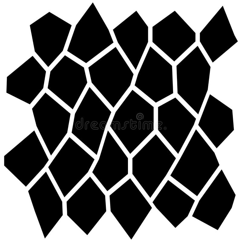 Black and White Irregular Grid Stock Vector - Illustration of complex ...