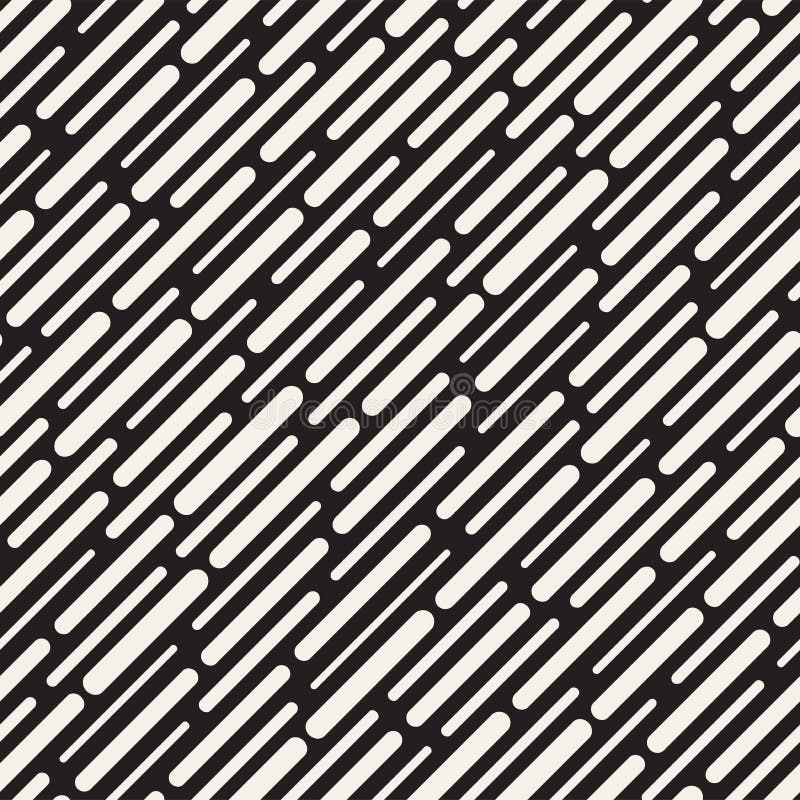 Black and White Irregular Rounded Dashed Lines Pattern. Modern Abstract ...