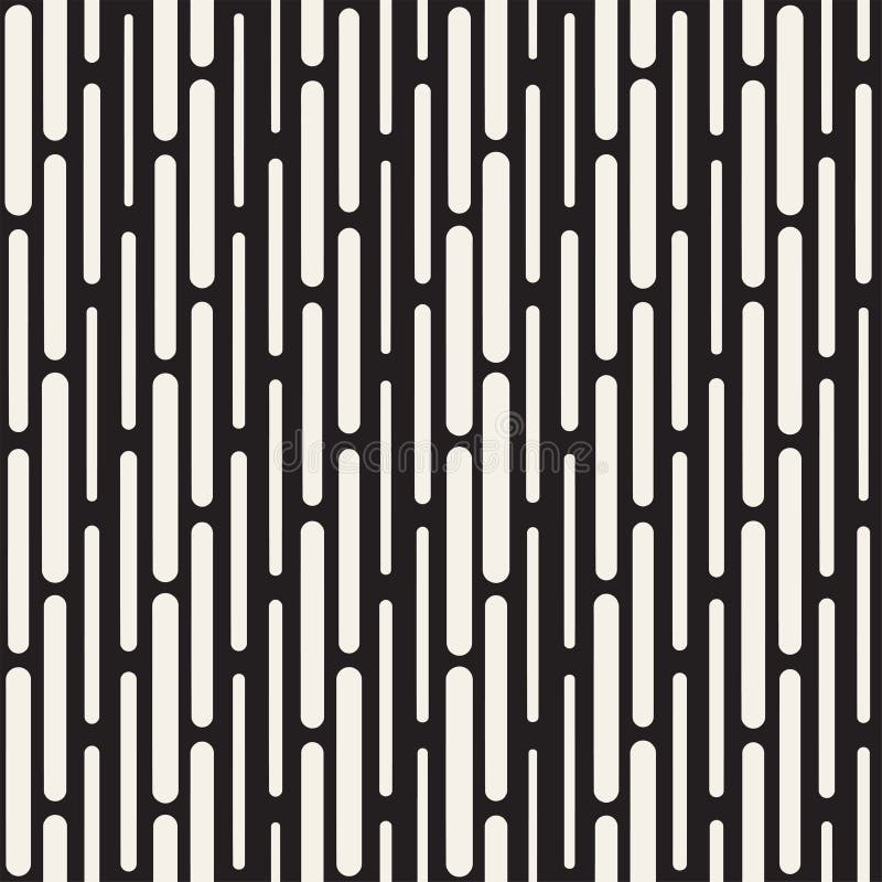 Black and White Irregular Rounded Dashed Lines Pattern. Modern Abstract ...