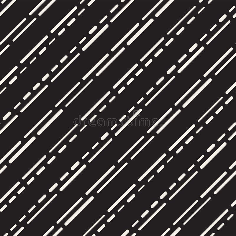Black and White Irregular Rounded Dashed Lines Pattern. Modern Abstract ...