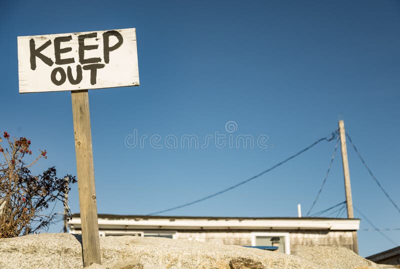 Black and White Keep Out Sign Stock Photo - Image of keepoutsign ...