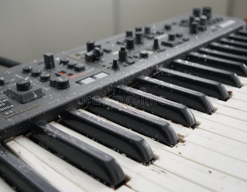 A Black and White Keyboard with White Keys and Black Keys AI Generated ...