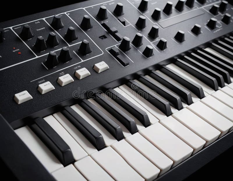 A Black and White Keyboard with White Keys and Black Keys AI Generated ...