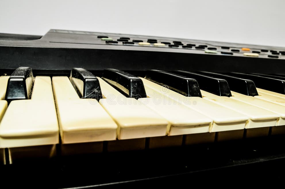 A Black and White Keyboard with White Keys Stock Image - Image of ...