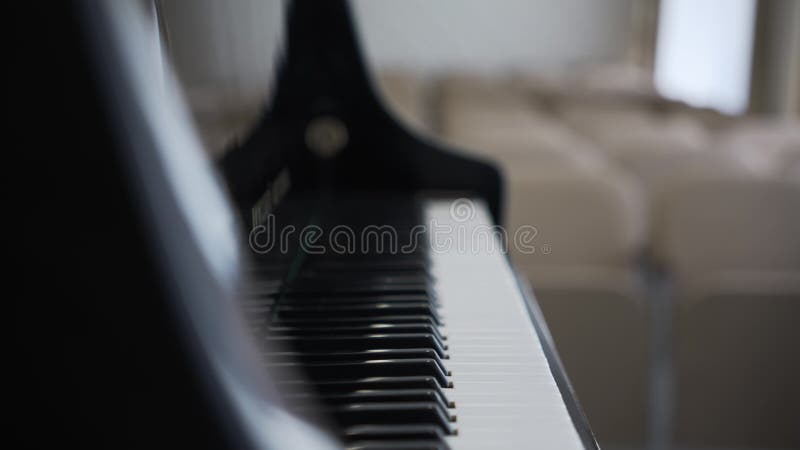 Black and White Keys of Piano Form Striking Visual Rhythm Stock Video ...
