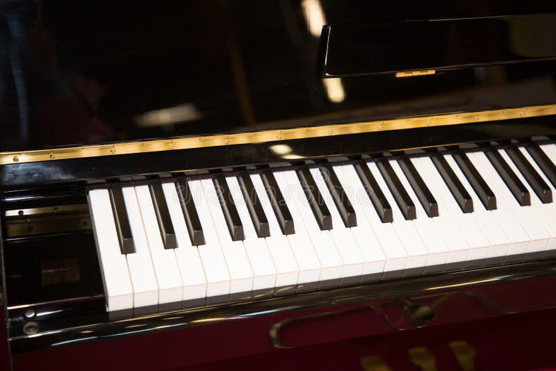 The Black and White Keys of a Piano Stock Photo - Image of note ...