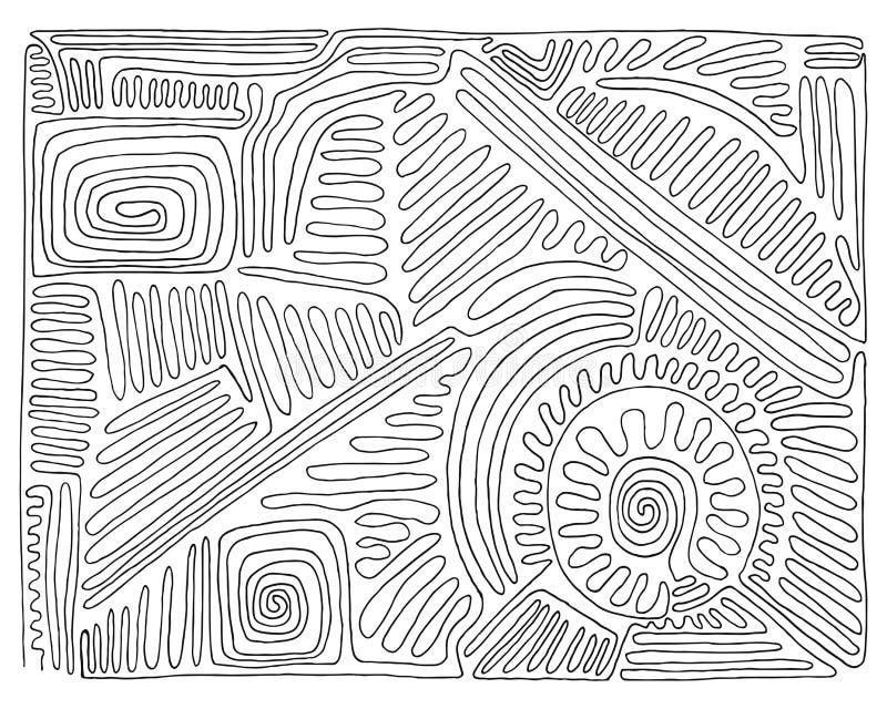 Black and White Labyrinth Hand-drawn, Doodle, Vector Stock Vector ...
