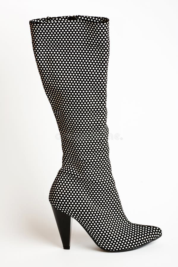 Black&white Lady S Boot Stock Photo - Image of trendy, fashion: 11619998